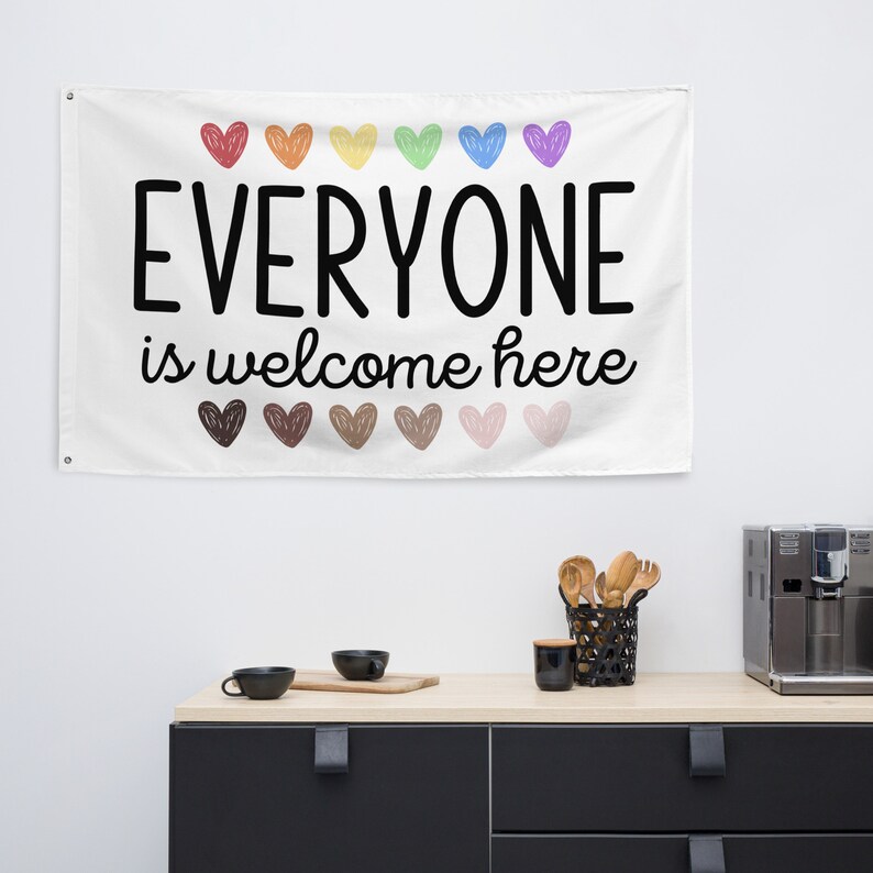 Everyone is Welcome Flag Pride Flag Diversity Flag Equality - Etsy