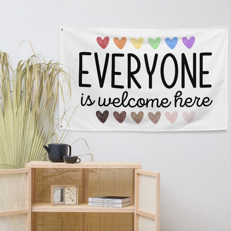 Everyone is Welcome Flag Pride Flag Diversity Flag Equality - Etsy