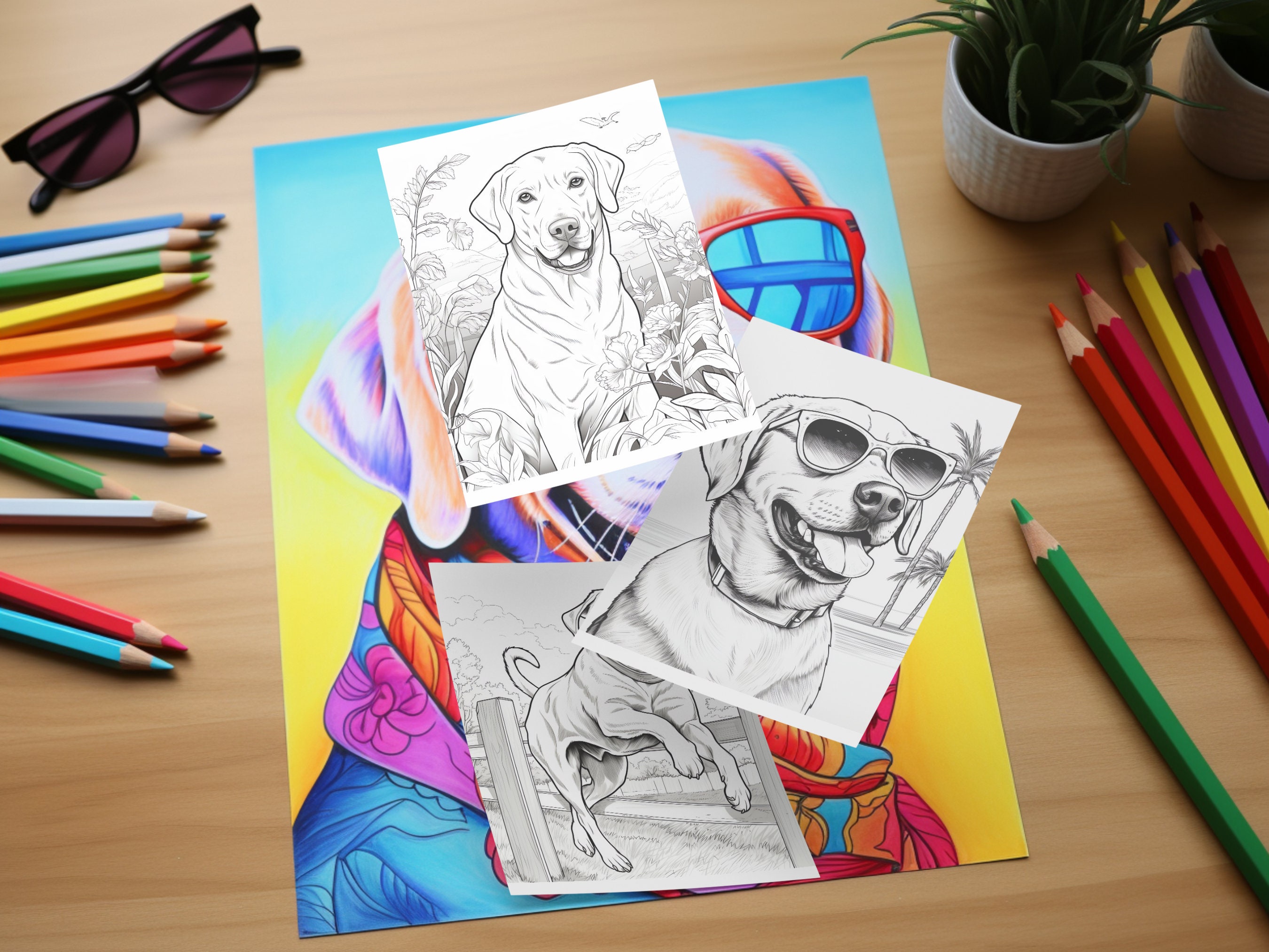 Printable Labrador Retriever Coloring Pages - Detailed Designs for Kids ...