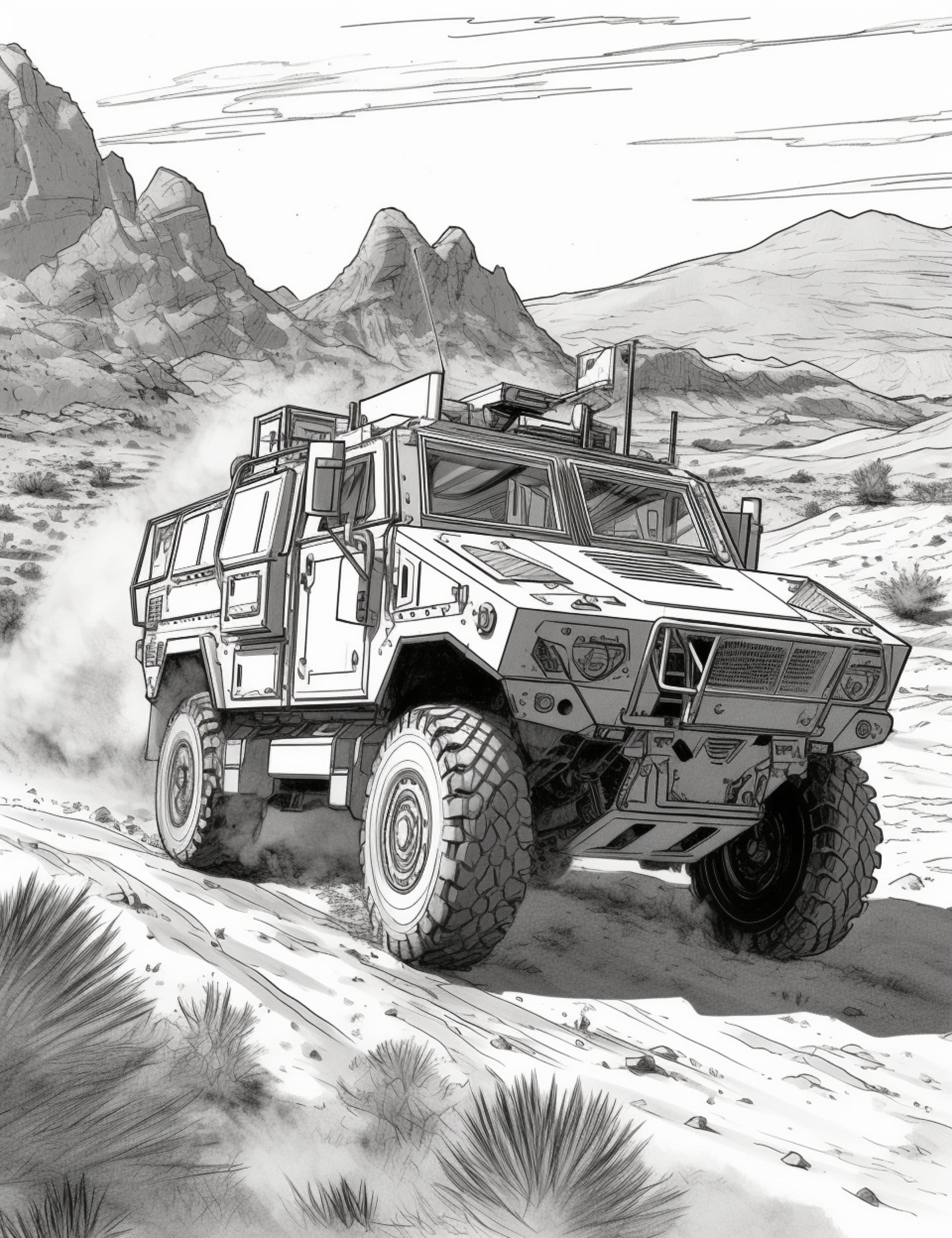 Combat Vehicles Coloring Book | Military Coloring | Tank Coloring ...