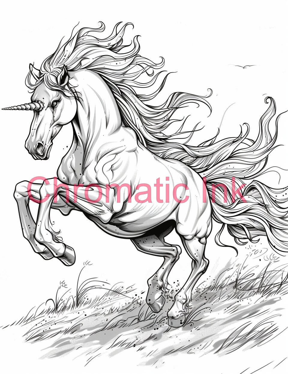 Mystical Unicorn Coloring Pages | Printable Fantasy Creatures | Stress ...