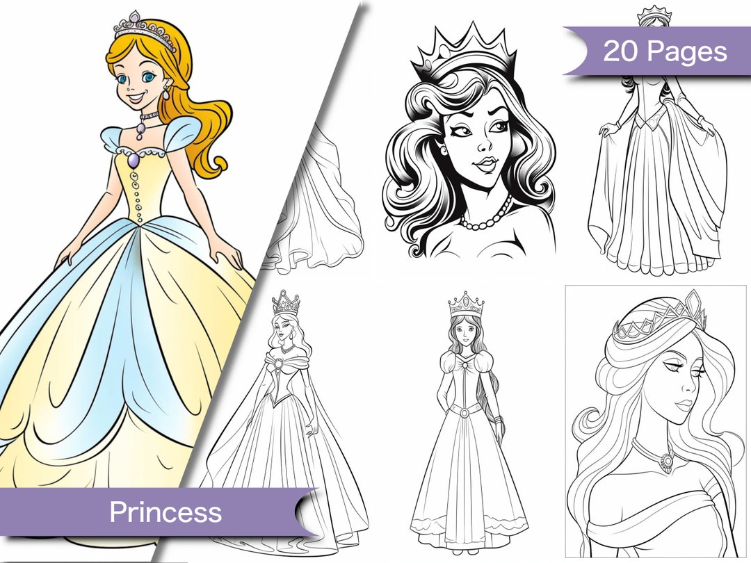 Princess Coloring Page Princess Princess Art Princess Printable ...