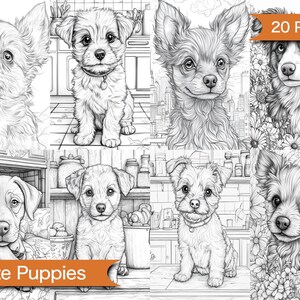 Puppy Coloring Book: Detailed Dog Portraits for All Ages - Etsy