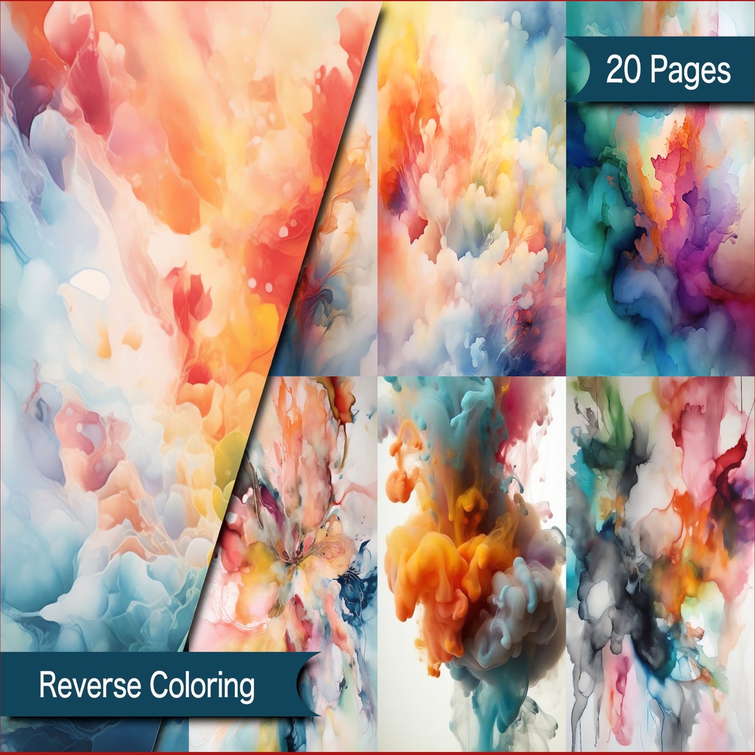 Reverse Coloring Book Unleash Your Creativity Intricate Design Reverse ...