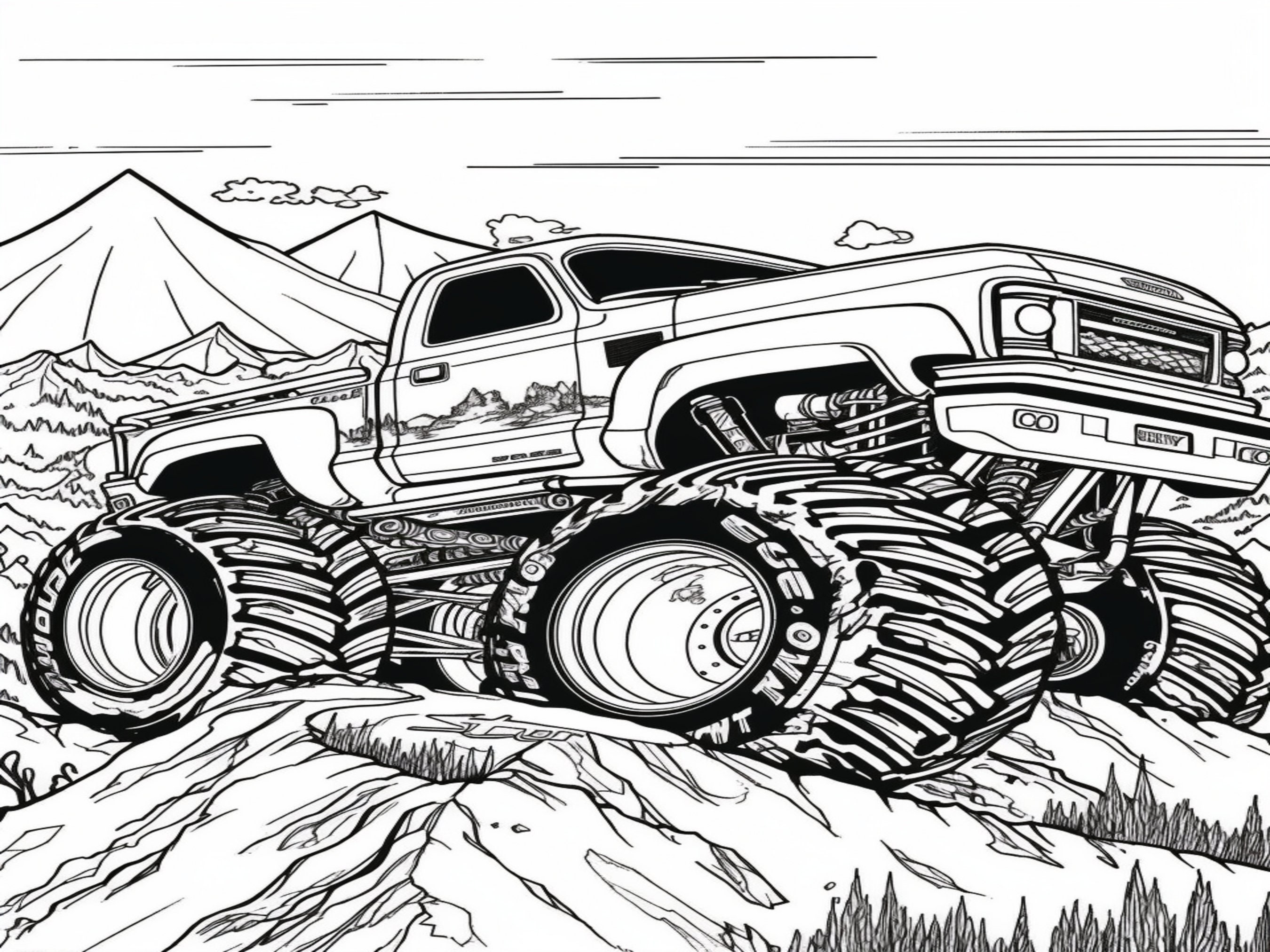 Mud Truck Coloring Pages