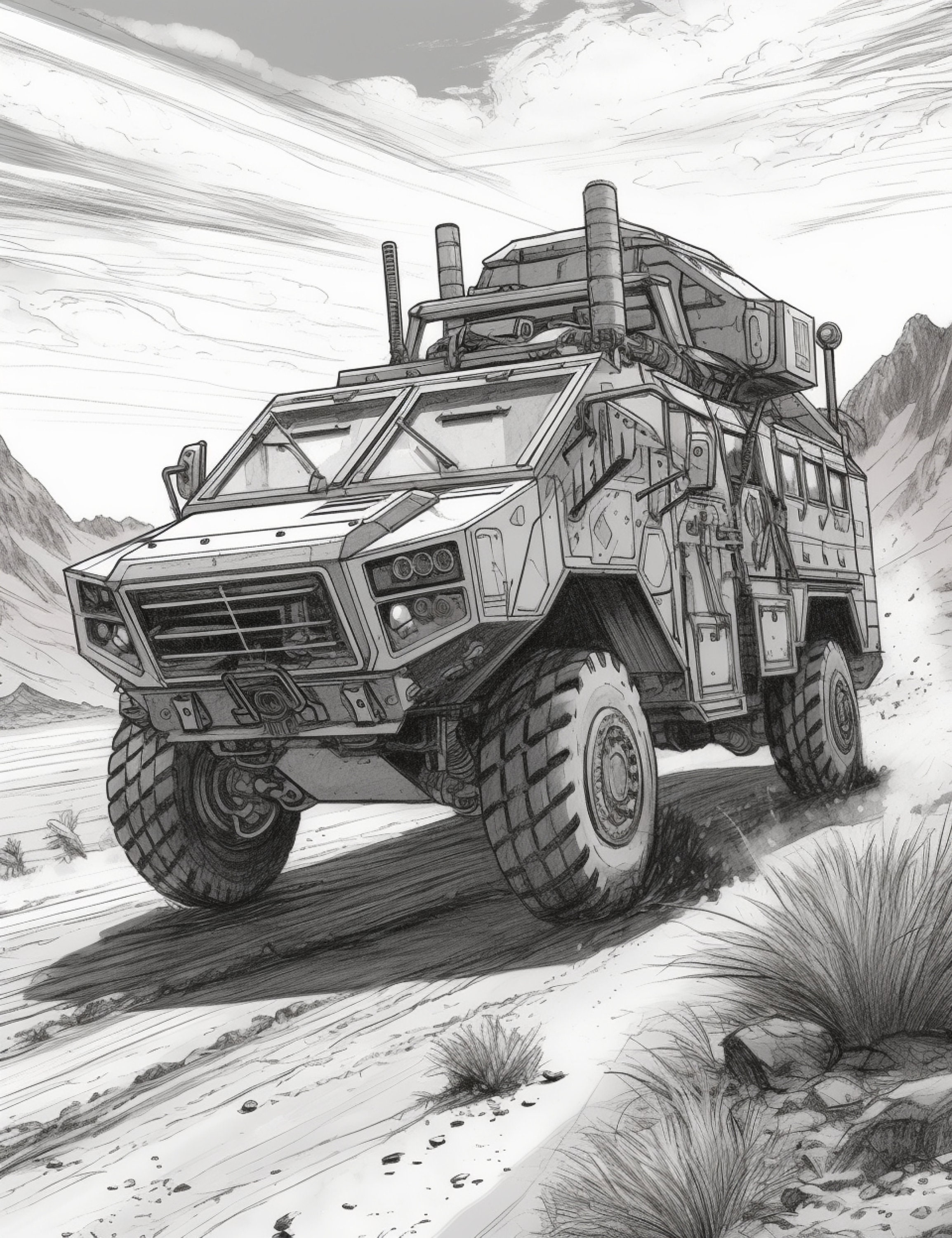 Military Vehicle Coloring Pages Military Vehicles Army Assault Vehicles ...