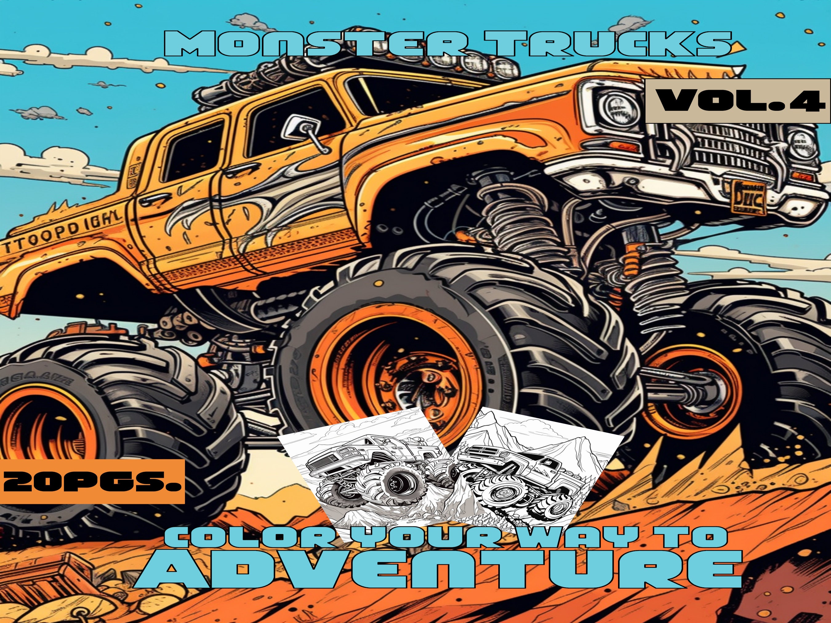 Grave Digger Monster Truck Coloring Pages Printable