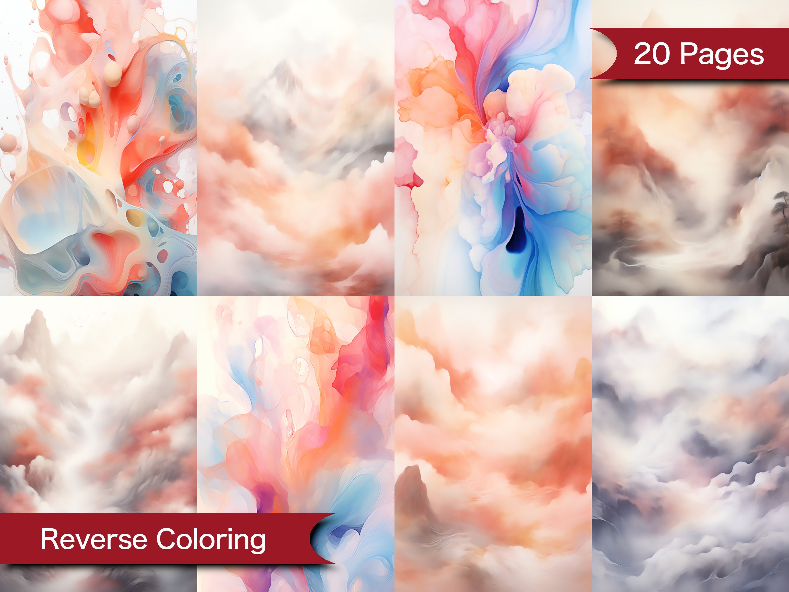 Unique Reverse Coloring Experience for Artistic Expression, Digital ...