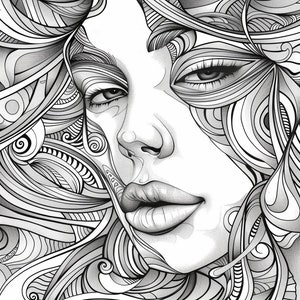 Zentangle Portraits Coloring Book With Zentangle Patterns for Kids and ...