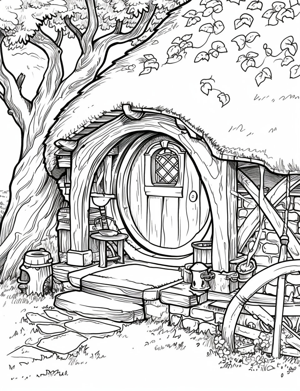 Printable Hobbit-themed Coloring Pages, Instant Download, Fantasy Art ...