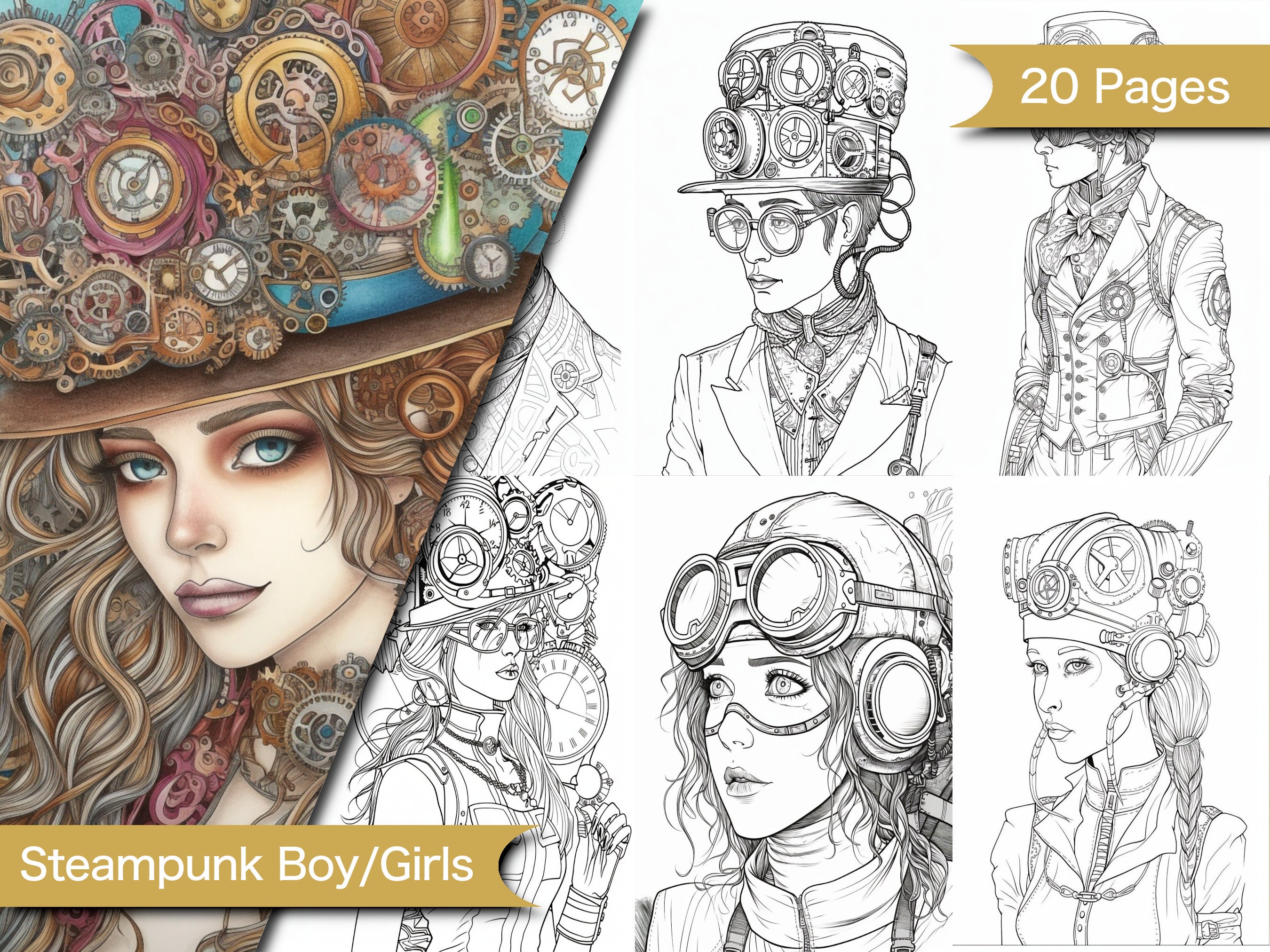 Steampunk Boy Drawing