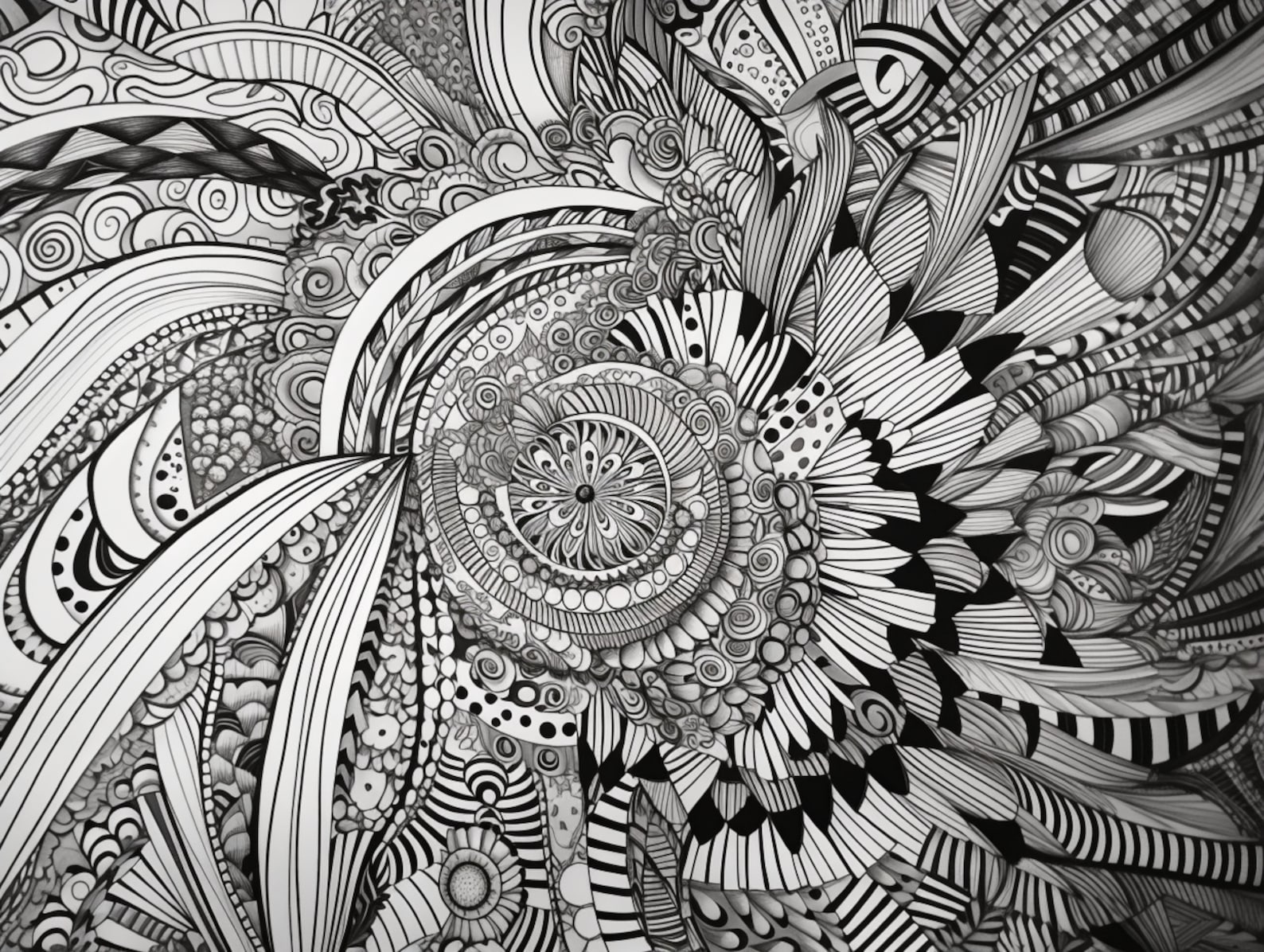 Optical Illusions Coloring Page Geometric Art Printable Coloring ...