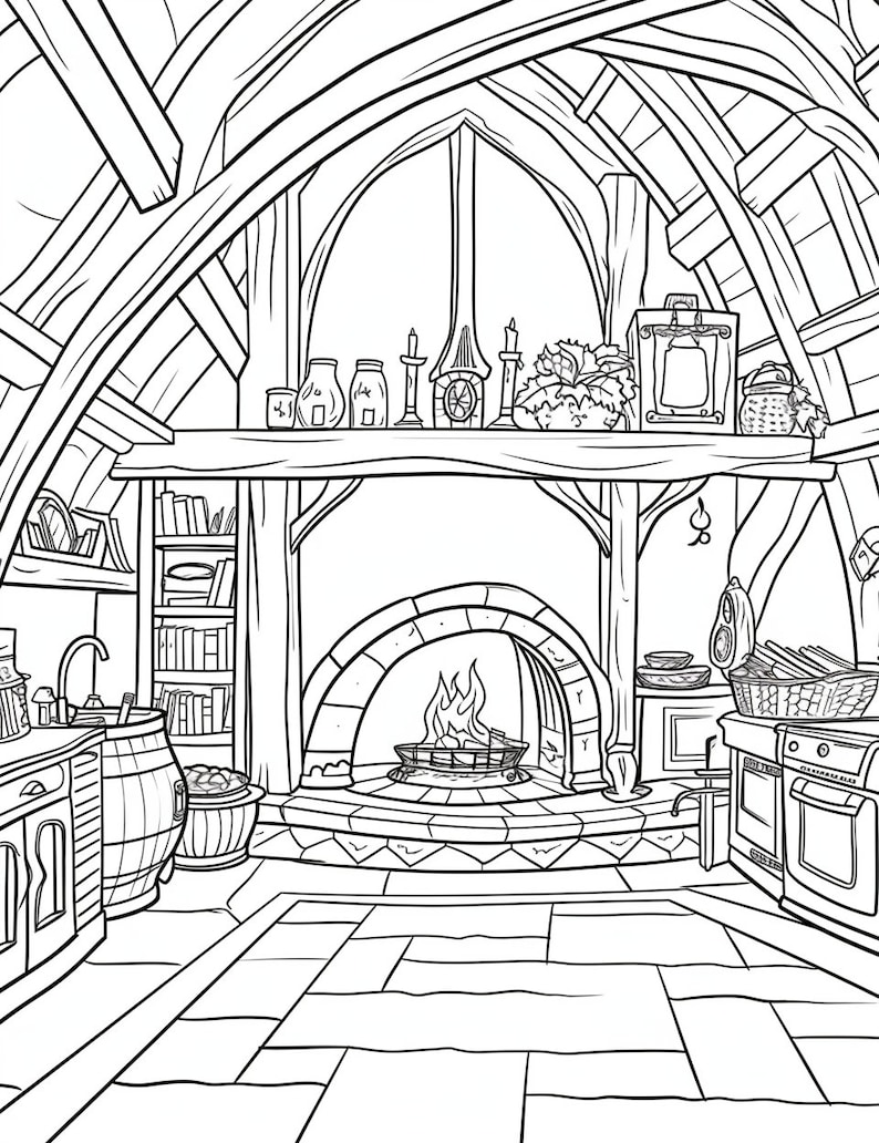 Printable Hobbit-themed Coloring Pages, Instant Download, Fantasy Art ...