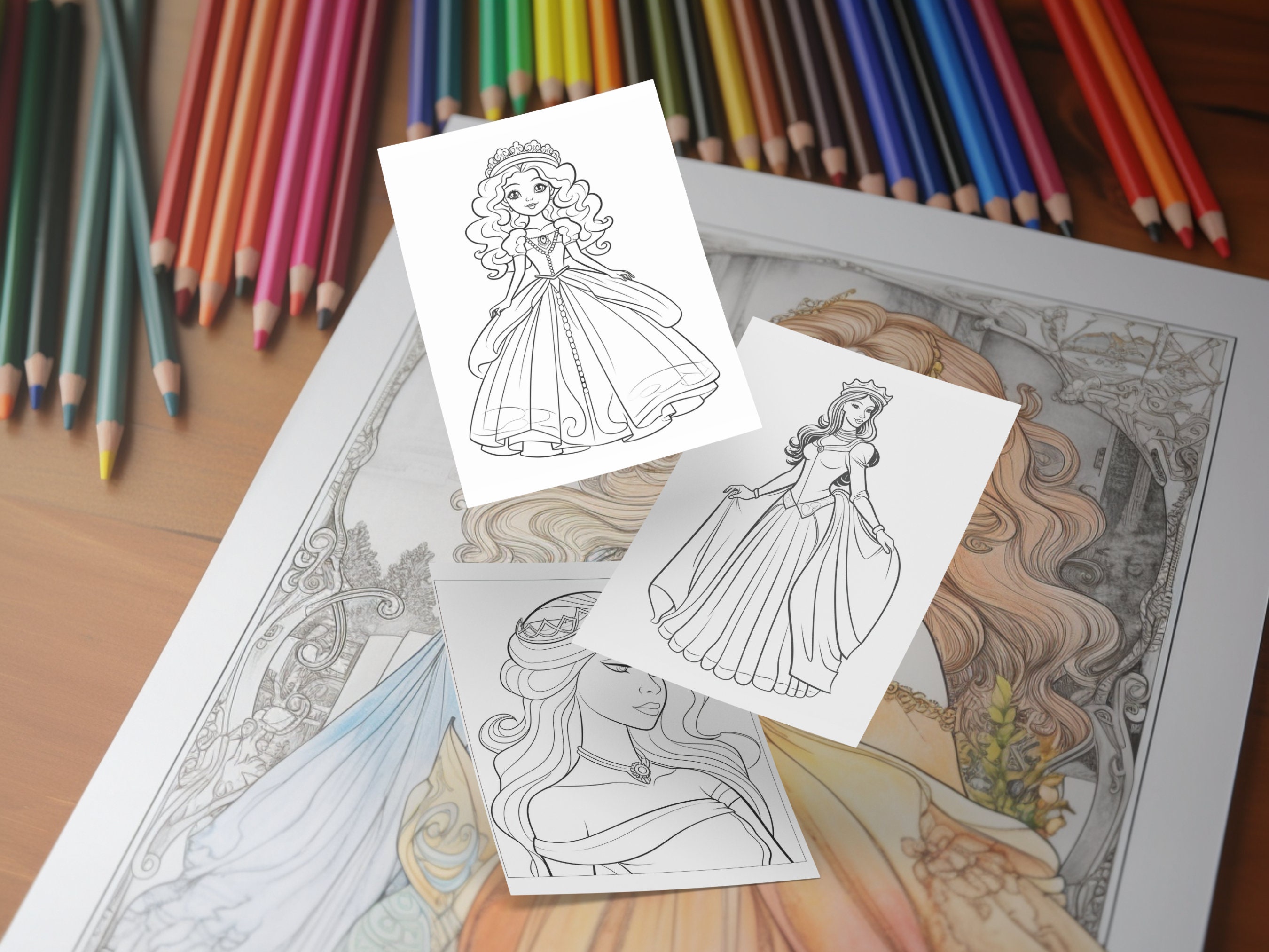 Princess Coloring Page Princess Princess Art Princess Printable ...