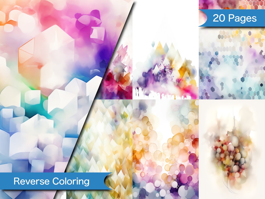 Reverse Coloring Book With Vibrant Pre-filled Colors | Stress-free Art ...