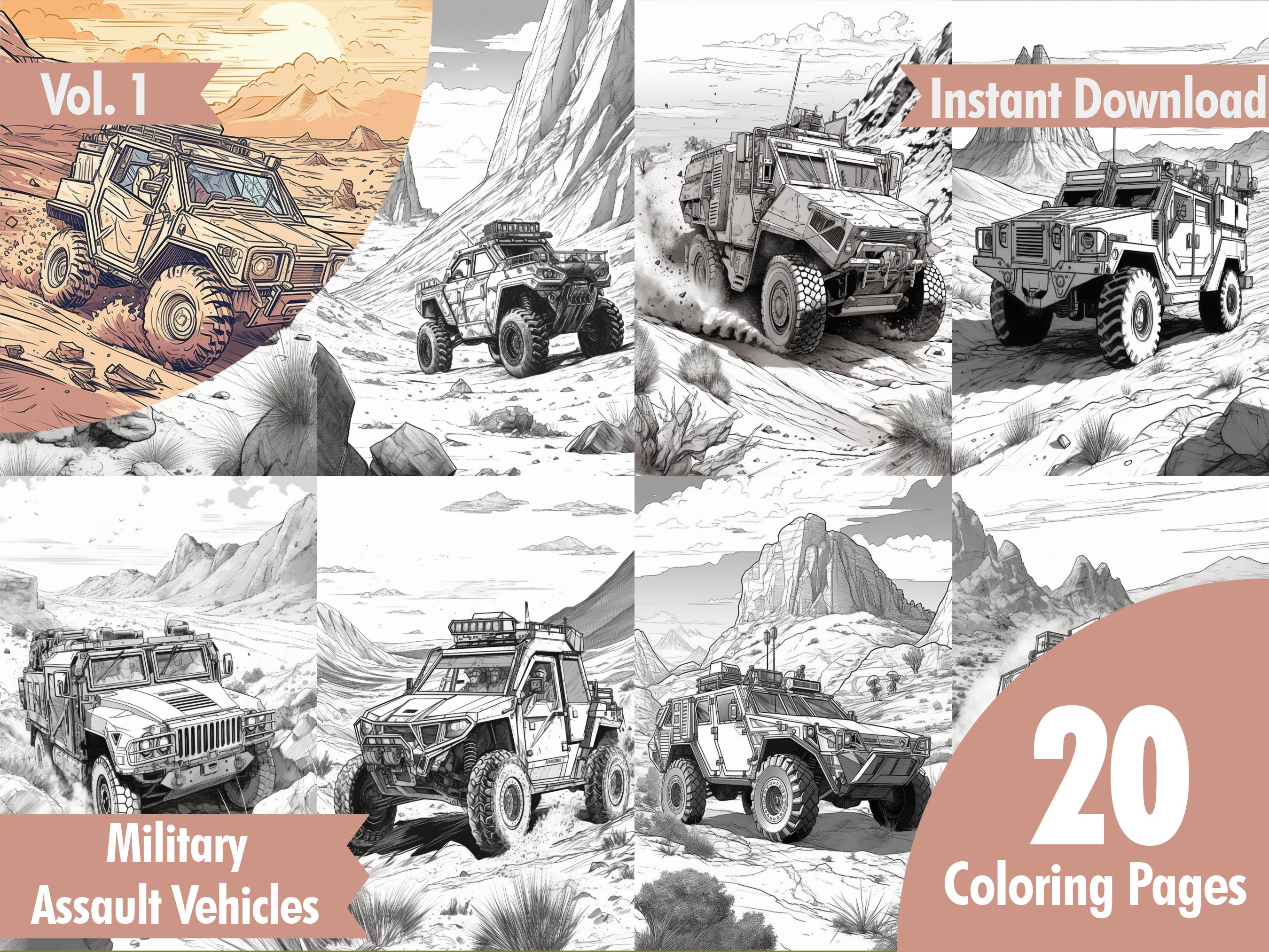 Army Vehicle Coloring Pages