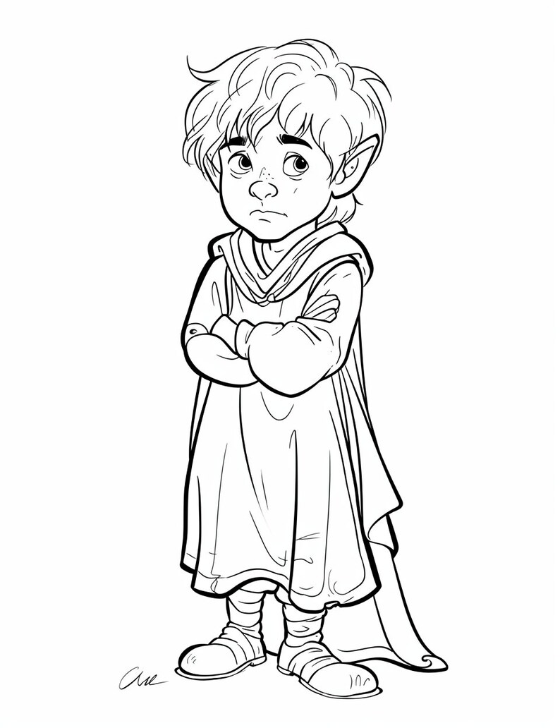 Printable Hobbit-themed Coloring Pages, Instant Download, Fantasy Art ...