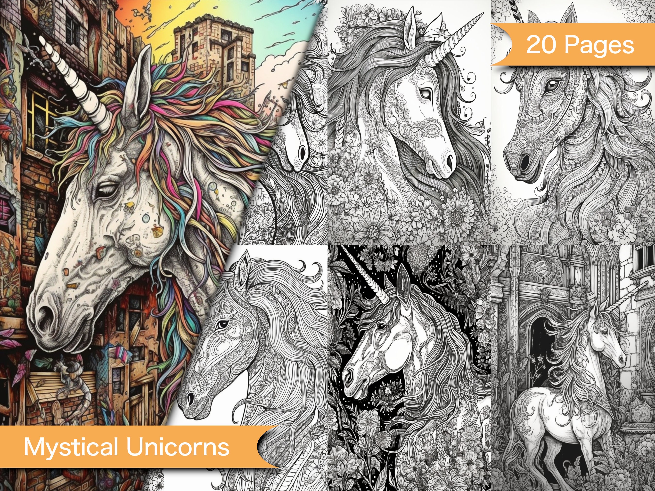 Unicorn Coloring Pages and Printables Offer Hours of Enchanting Fun for ...