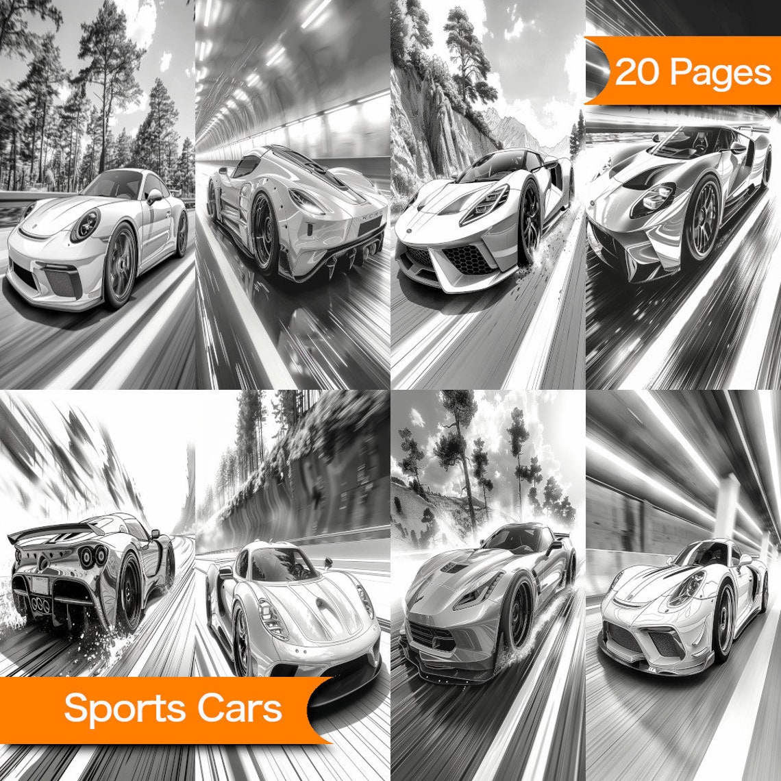 Race Car Coloring Pages Children Car Art Fast Car Drawings Car Themed ...