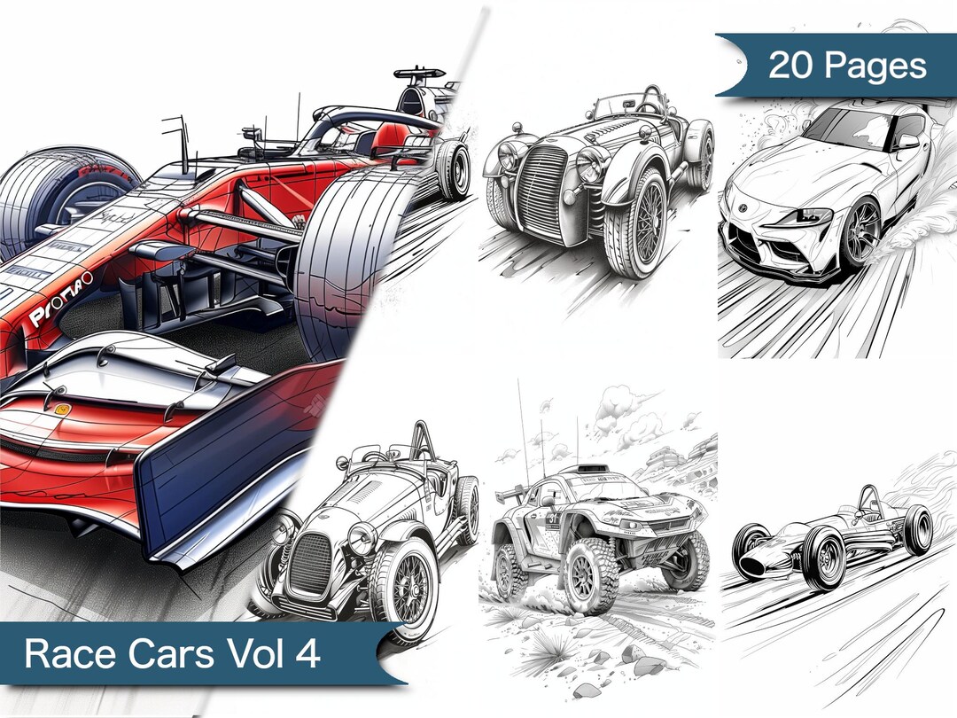 Race Car Coloring Pages Children Car Art Fast Car Drawings Car Themed ...