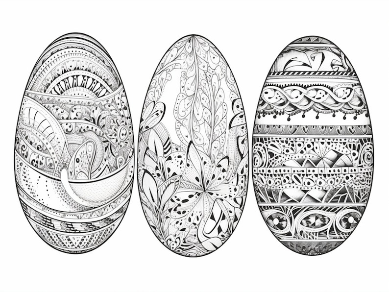 Ukrainian Easter Egg Coloring Book for Kids and Adults - Etsy