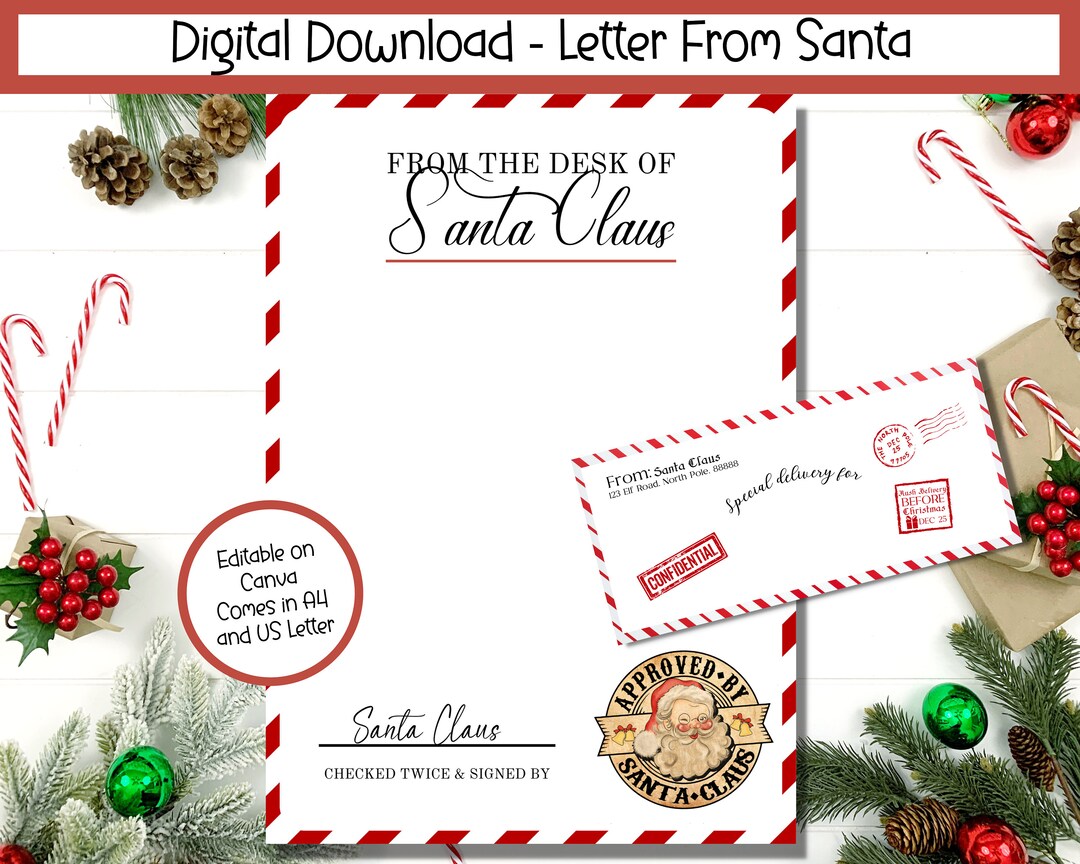 Letter From Santa, Printable Santa Stationary, Official Santa ...