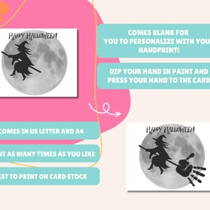 Witch Halloween Handprint, Halloween Printable Handprint Craft for Kids ...