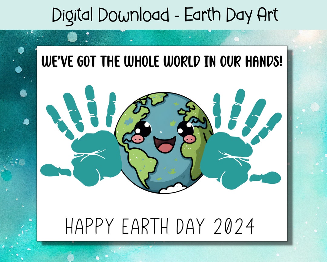 Earth Day Printable, Earth Day Handprint Art, Earth Day Art for Kids ...