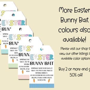 Easter Bunny Bait Tag, Easter Gift Tags, Easter Printables, Easter ...
