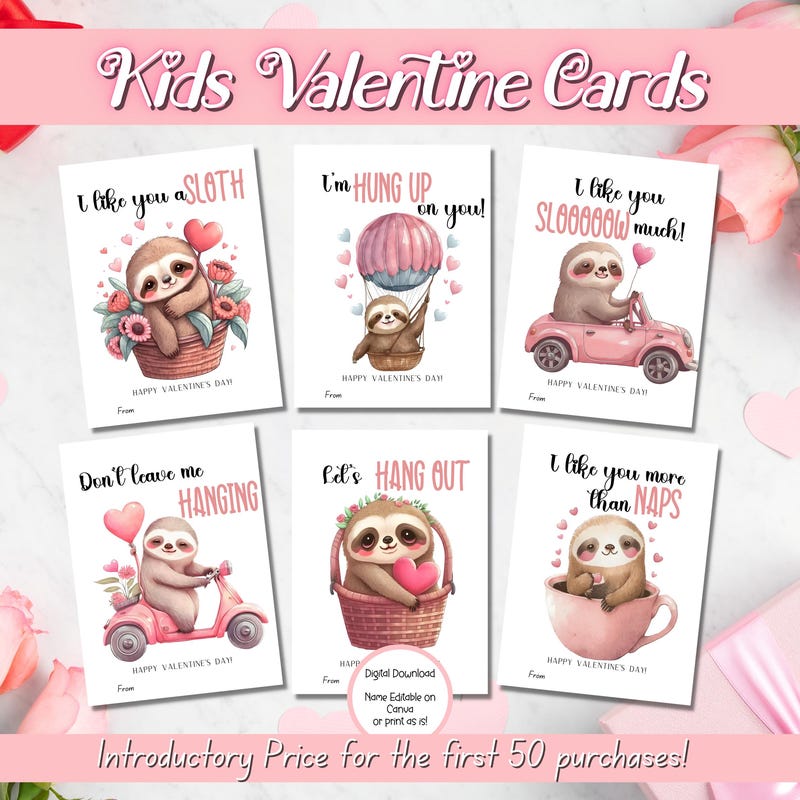 Sloth Valentine - Etsy