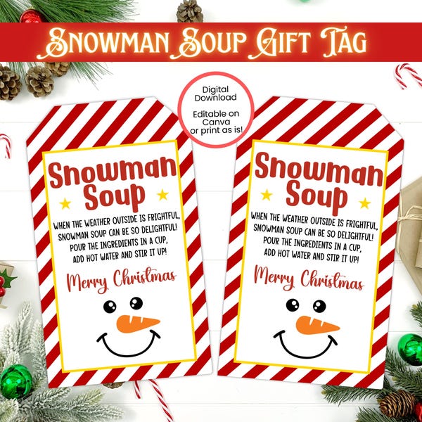 Snowman Soup - Etsy