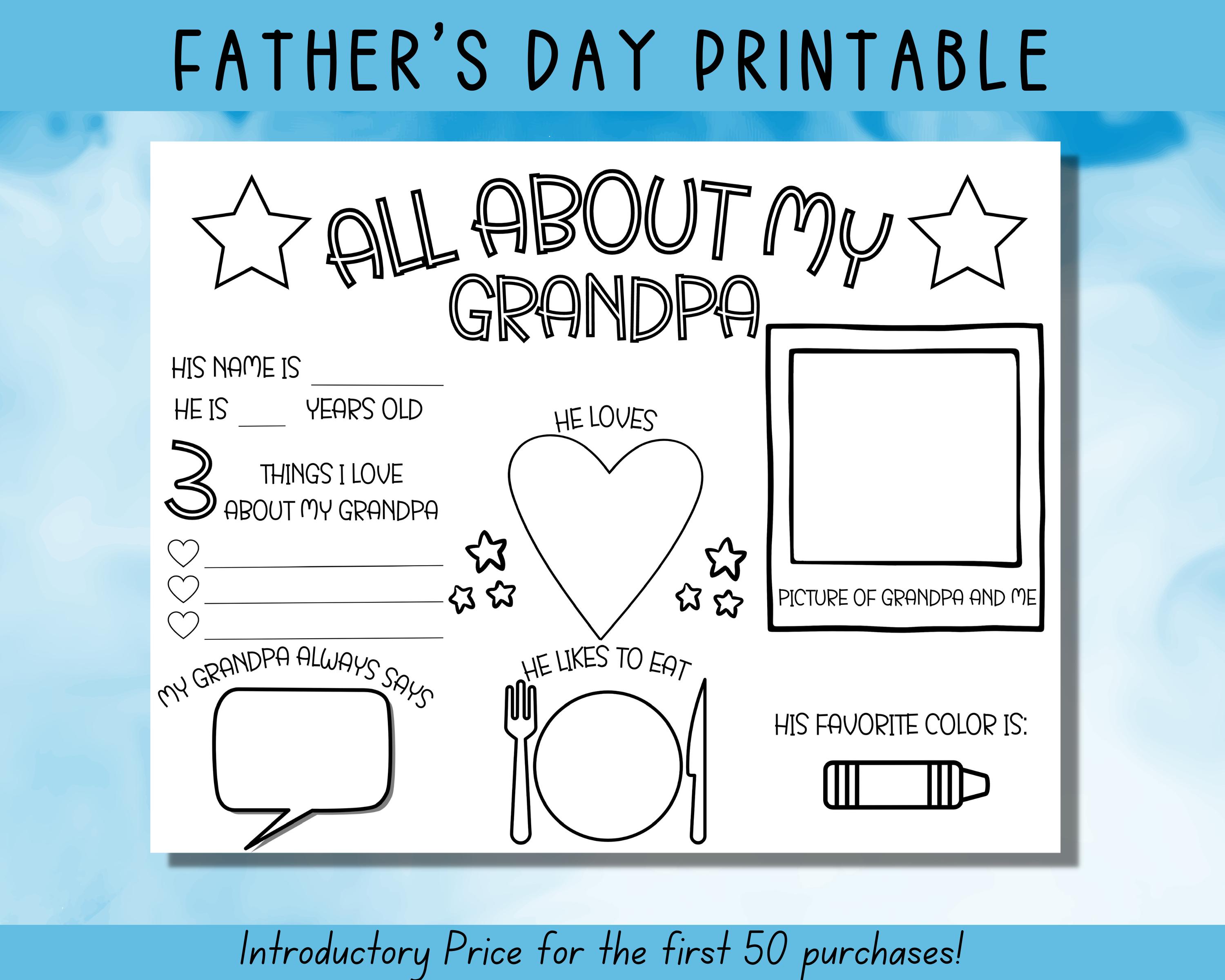 Printable Fathers Day Cards For Grandpa