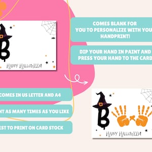 Boo Halloween Handprint, Halloween Printable Handprint Craft for Kids ...