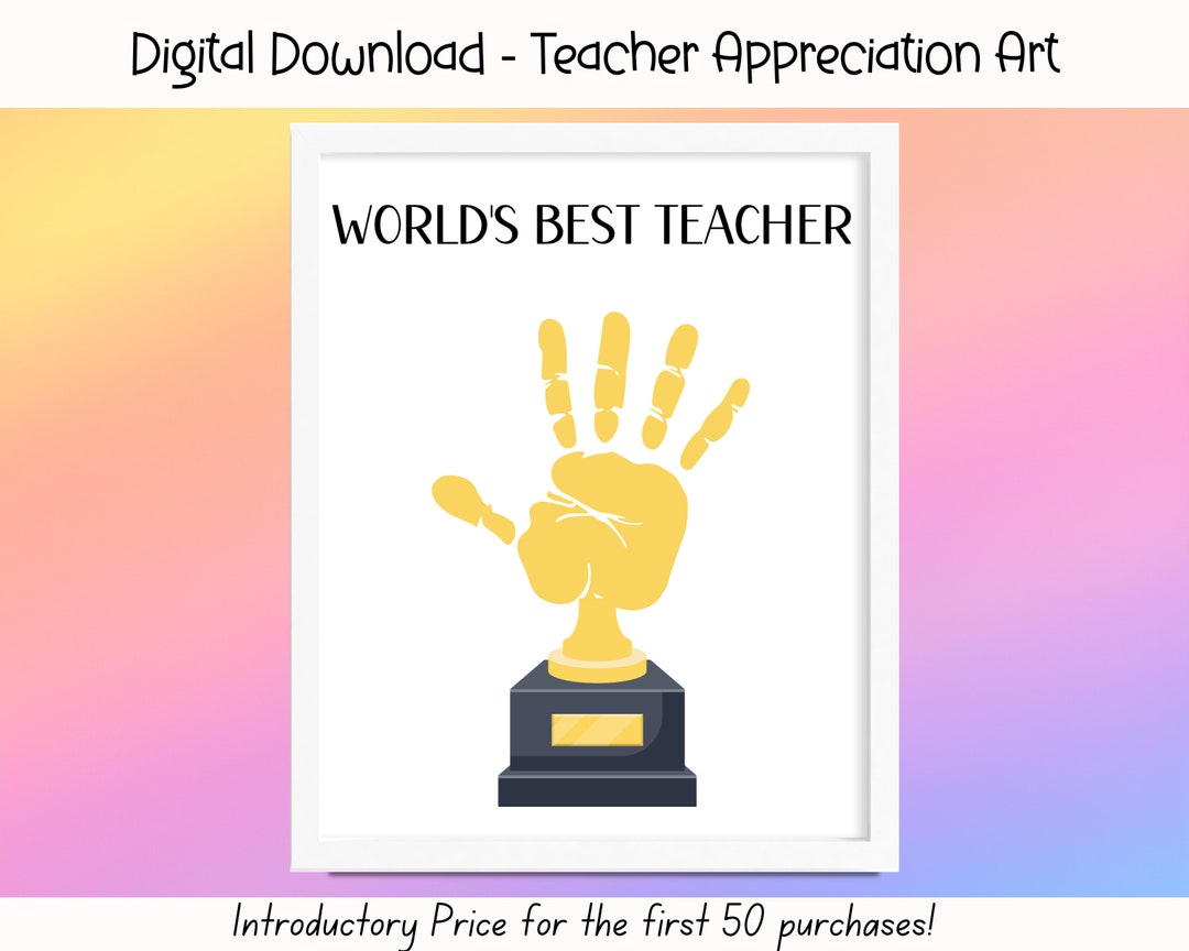 Teacher Appreciation Handprint Art, Teacher Appreciation Gift, Staff ...