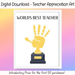 Teacher Appreciation Handprint Art, Teacher Appreciation Gift, Staff ...