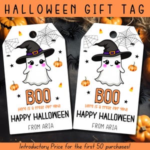 Halloween Gift Tag, Halloween Favor Tag, Trick or Treat Favor Tag ...