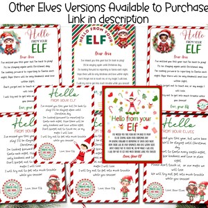 EDITABLE Blank Elf Notes, Note From Your Elf, Elf Arrival, Elf Props ...