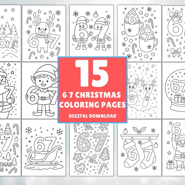 Six Seven Coloring Page - Etsy