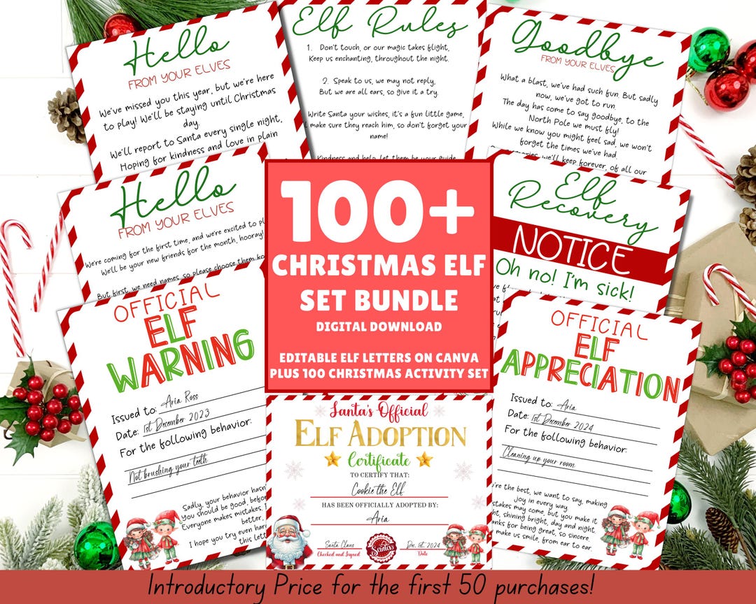 EDITABLE Elf Letters, Elf Welcome Letter, Elf Goodbye Letter, Elf Rules ...