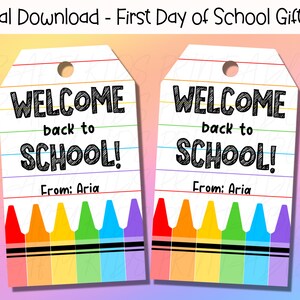 EDITABLE School Gift Tag, Back to School Gift Tag, Teacher Thank You ...