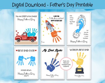 Father's Day Printable, Donut Fingerprint Art, Fathers Day Gift ...