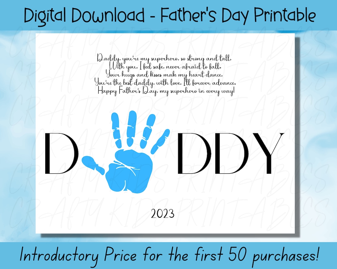 Father's Day Printable, Daddy Poem Art, Fathers Day Gift, Fathers Day ...