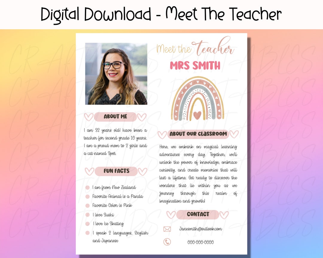 EDITABLE Boho Meet the Teacher Template, Back to School Letter, Teacher ...