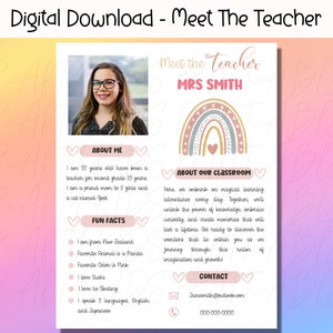 EDITABLE Boho Meet the Teacher Template, Back to School Letter, Teacher ...