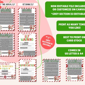 EDITABLE Elf Letters, Elf Welcome Letter, Elf Goodbye Letter, Elf Rules ...