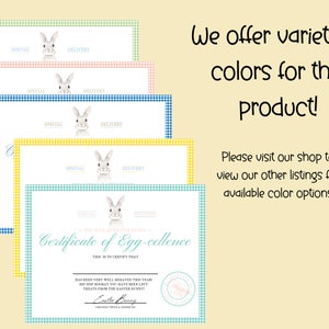 EDITABLE Certificate From Easter Bunny, Green Printable Easter Bunny ...