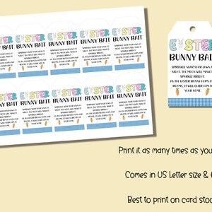 Easter Bunny Bait Tag, Easter Gift Tags, Easter Printables, Easter ...