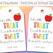 EDITABLE First Day of School Gift Tag Back to School Gift - Etsy