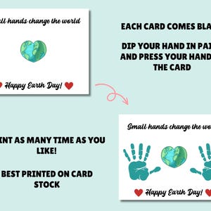 Earth Day Handprint Art, Earth Day Art for Kids, Earth Day Printable ...
