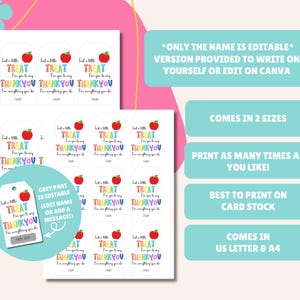 EDITABLE Teacher Appreciation Gift Tag, Staff Appreciation Gift Tag ...